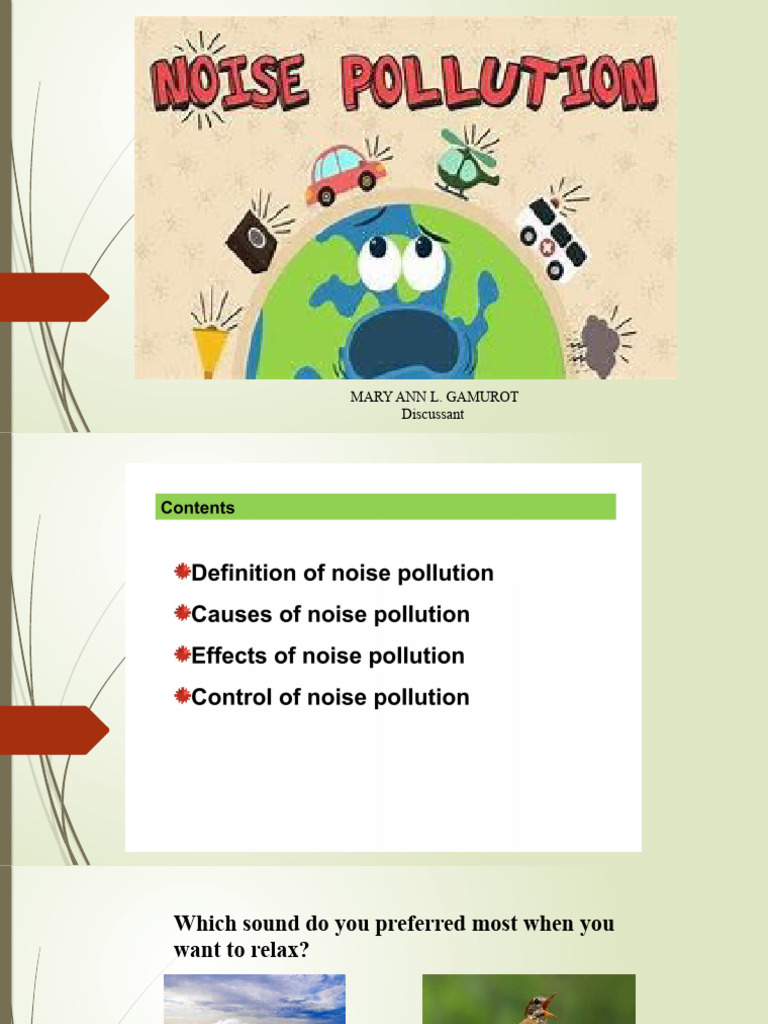 Chapter 5 Noise Pollution | PDF | Sound | Pollution
