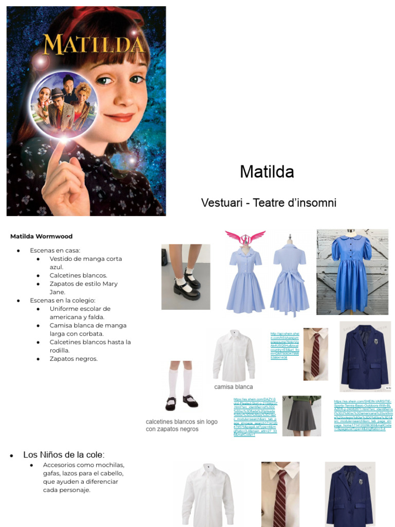 Matilda PDF | PDF | Camisa | Ropa