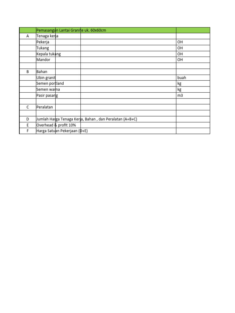 ahsp Lantai granite 60x60 | PDF