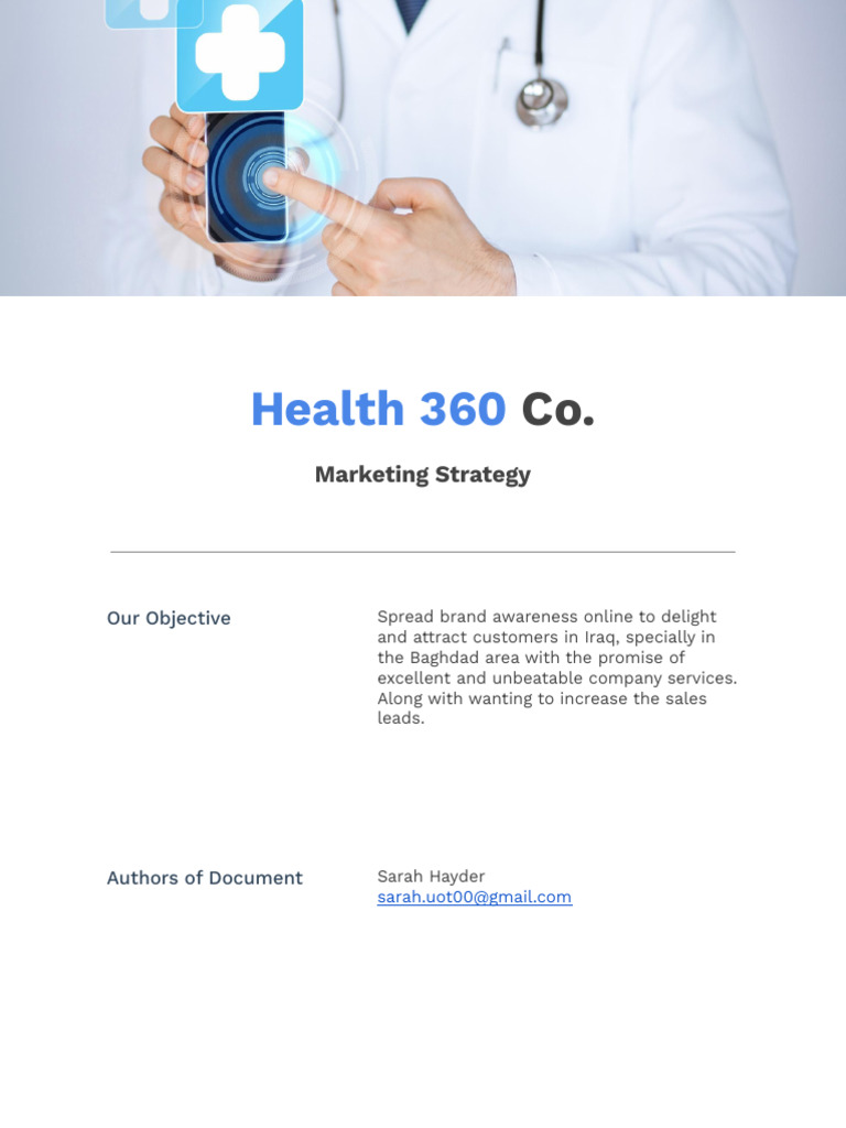 Health 360 Marketing Strategy | PDF | Brand | Marketing