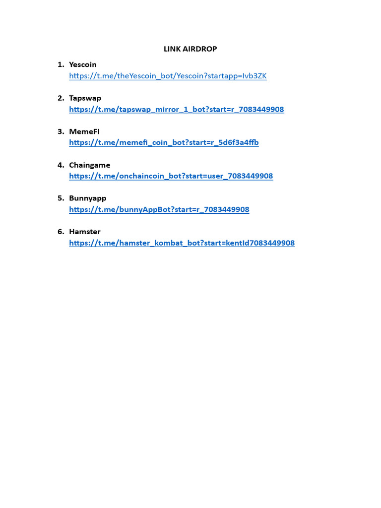 Top Crypto Airdrop Links 2023 | PDF | Computers