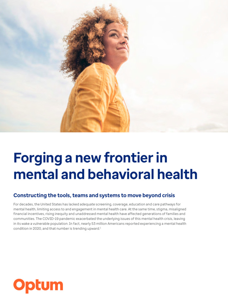 Forging A New Frontier in Mental and Behavioral Health | PDF | Mental ...