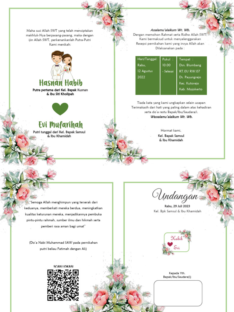 Undangan Tema Bunga | PDF