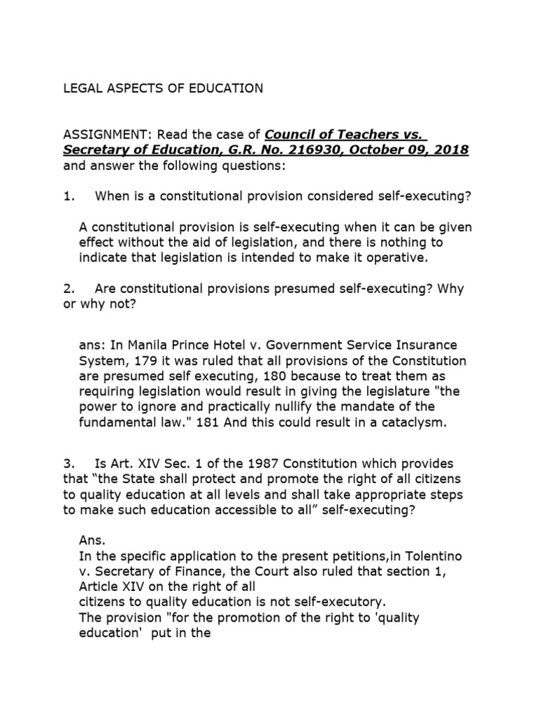 ASSIGNMENT Legal | PDF | Academic Freedom | Constitution