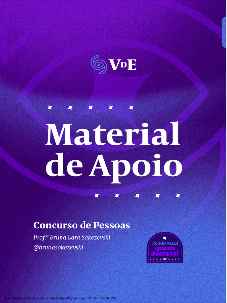 Aula 07 - Concurso de Pessoas - Material de Apoio | PDF | Roubo | Crimes