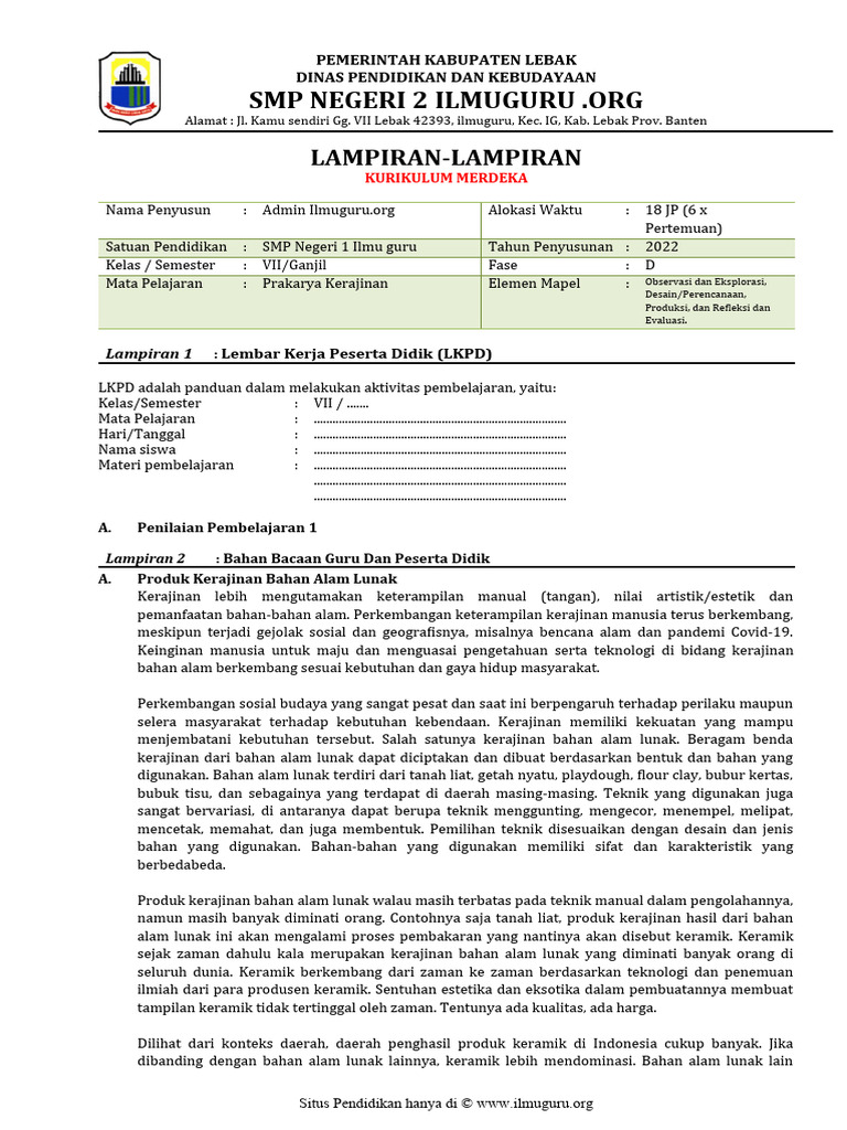 Lampiran LKPD | PDF