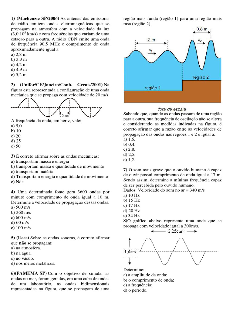 atividade ondas.PDF | PDF | Ondas | Frequência