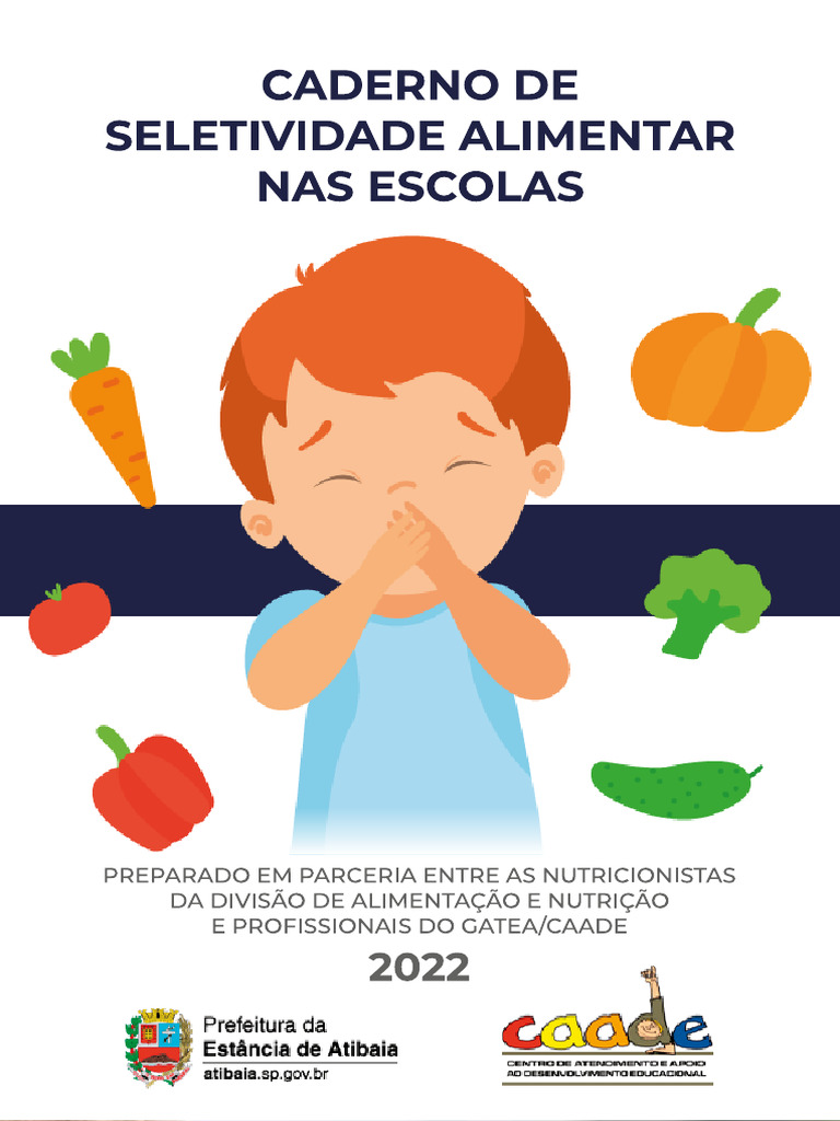 Caderno de Seletividade Alimentar Nas Escolas CAADE Prefeitura Da ...
