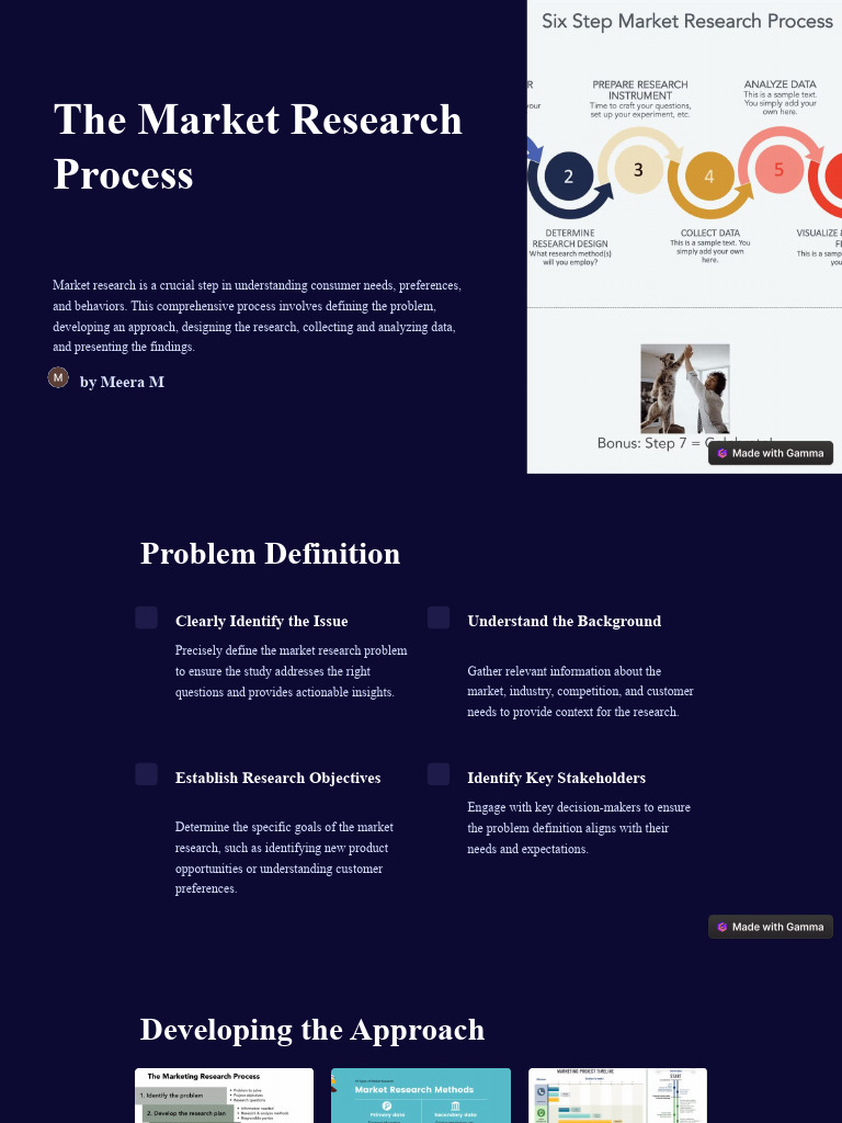 The Market Research Process | PDF | Data Analysis | Marketing Research