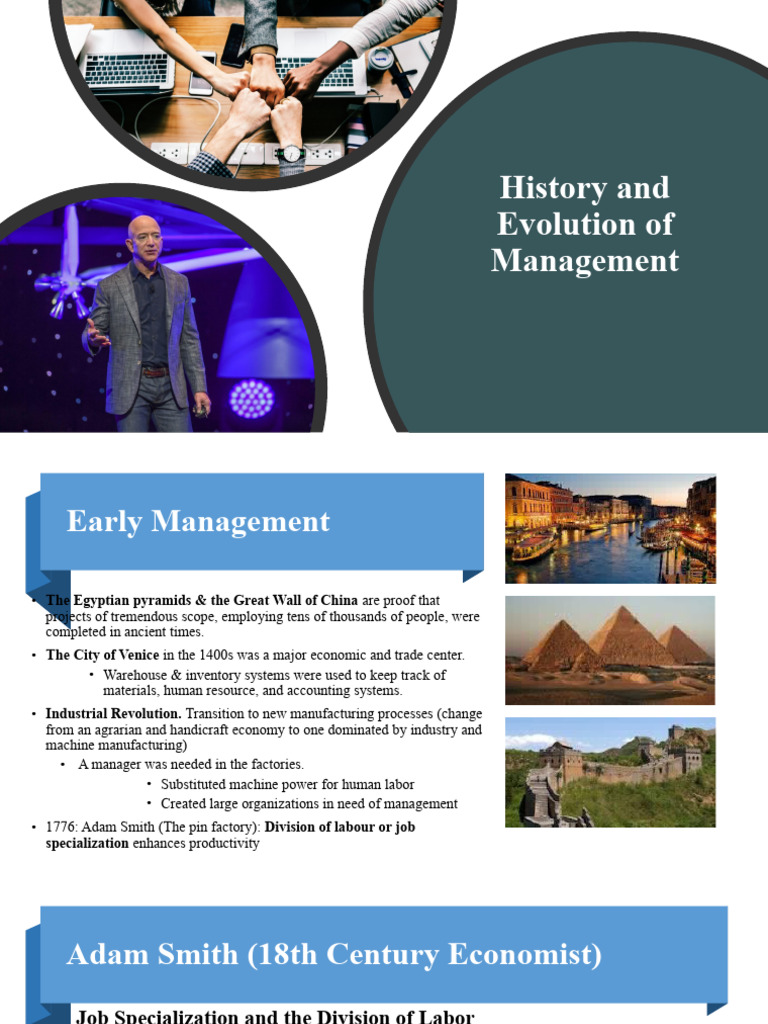 History of Management Evolution | PDF | System | Division Of Labour