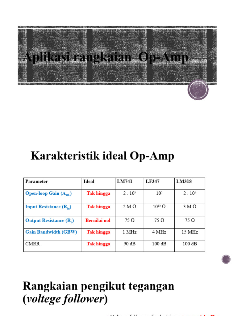 Materi 2 - Aplikasi Rangkaian Op-Amp | PDF