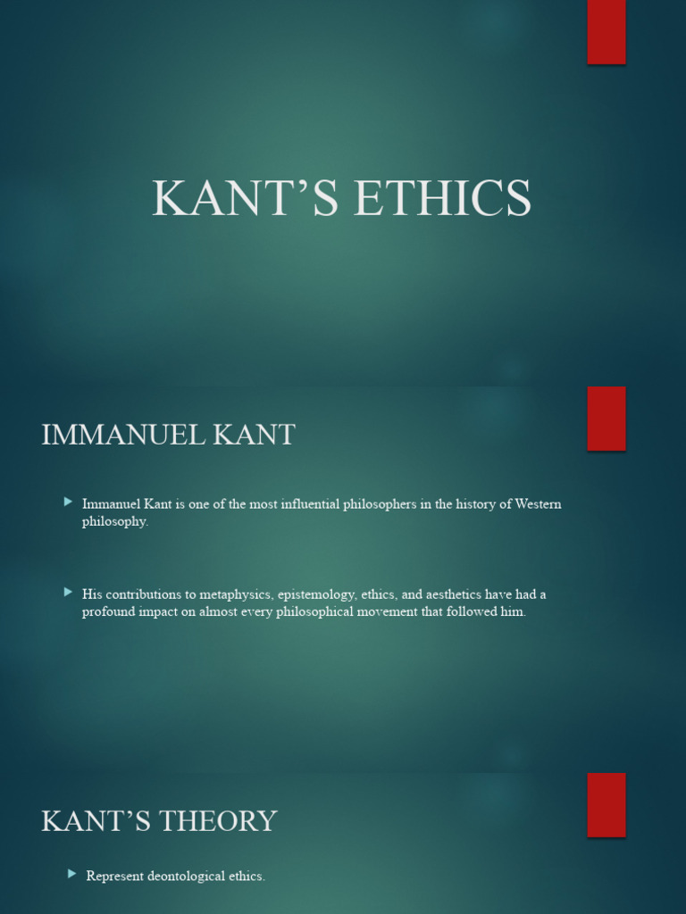 Group 3 Kants Ethics | PDF | Immanuel Kant | Western Philosophy