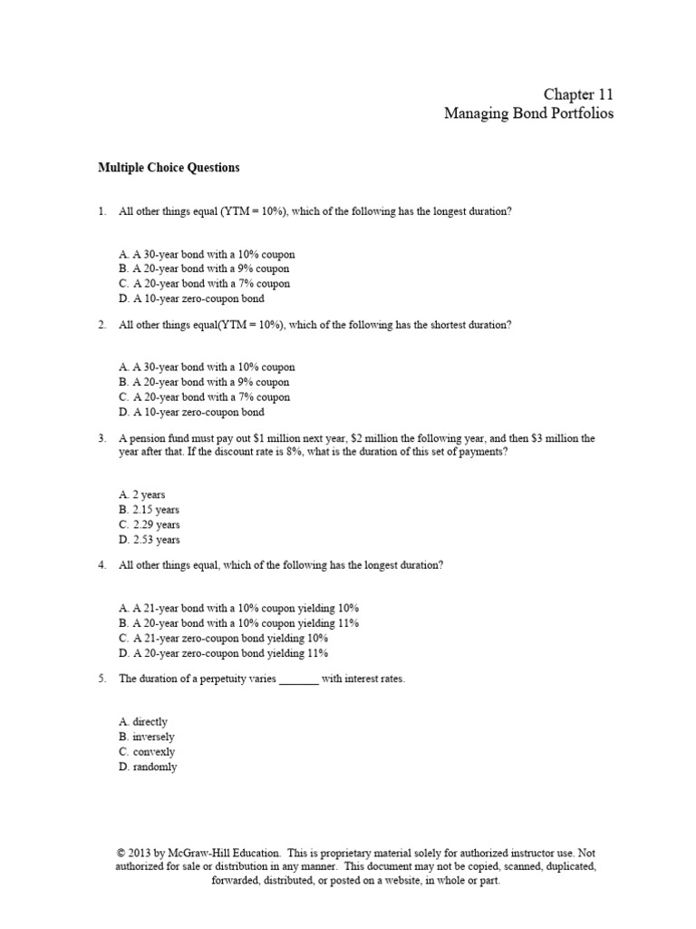 Chap 011 | PDF | Bond Duration | Bonds (Finance)