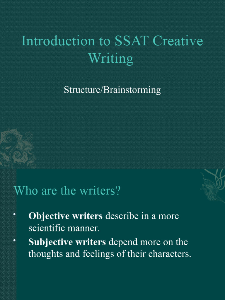 1.0 SSAT Introduction To Creative Writing, Mario's Edition | PDF | Plot ...