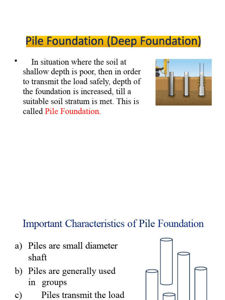 Pile Foundation | PDF | Deep Foundation | Strength Of Materials