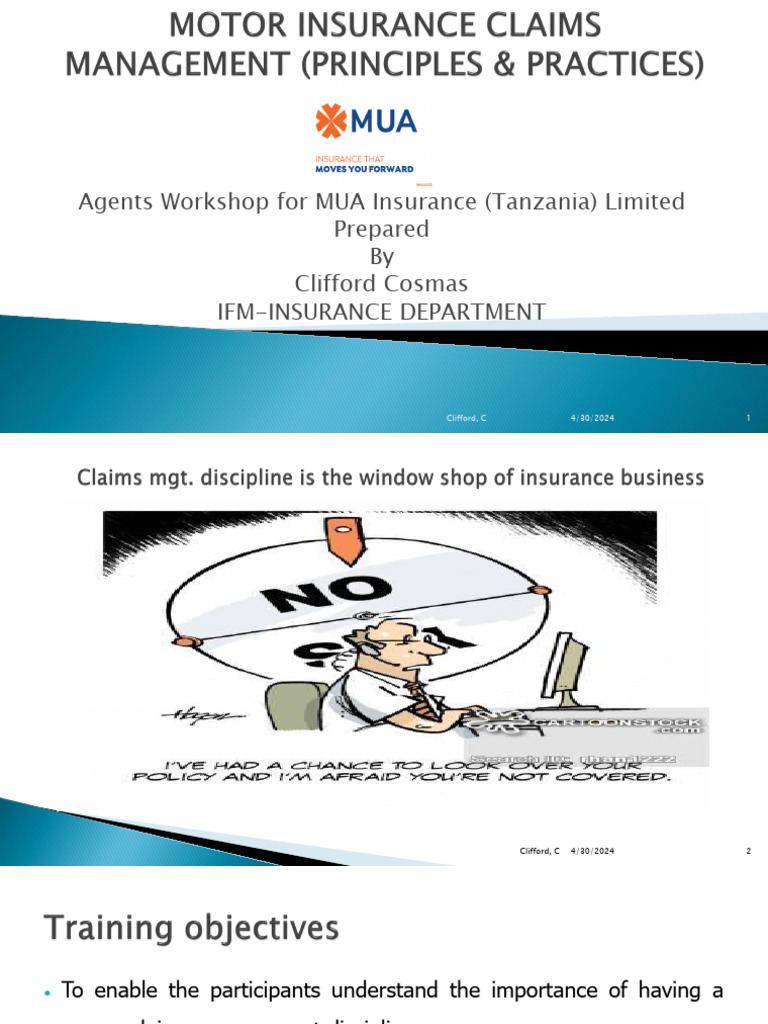 Motor Ins Claims Mgt. Slides (Mua Ins LTD.) | PDF | Insurance ...