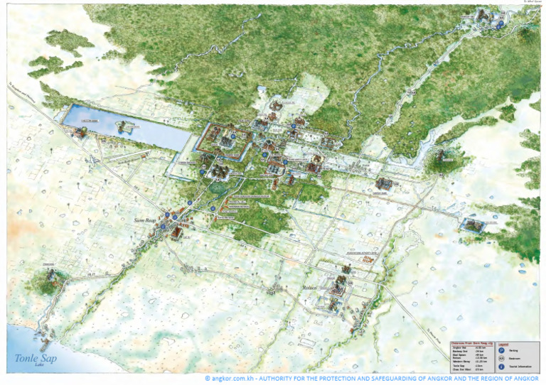 Angkor Tourist Distances Guide | PDF