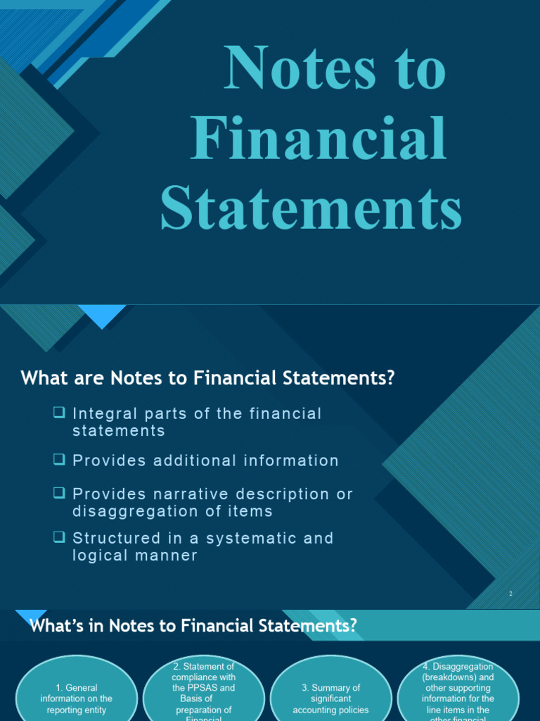 Philip Report Notes To FS | PDF | Financial Statement | Historical Cost