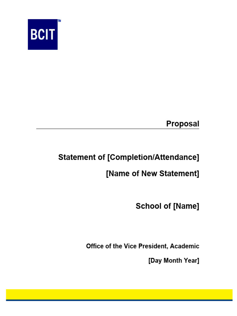 Statement of Completion Template | PDF | Business