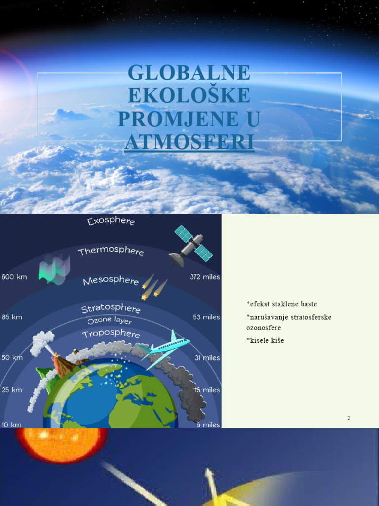 Globalne Ekološke Promjene U Atmosferi | PDF