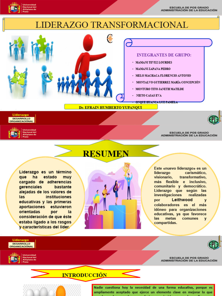 Liderazgo Transformacional | Descargar gratis PDF | Liderazgo | Sicología