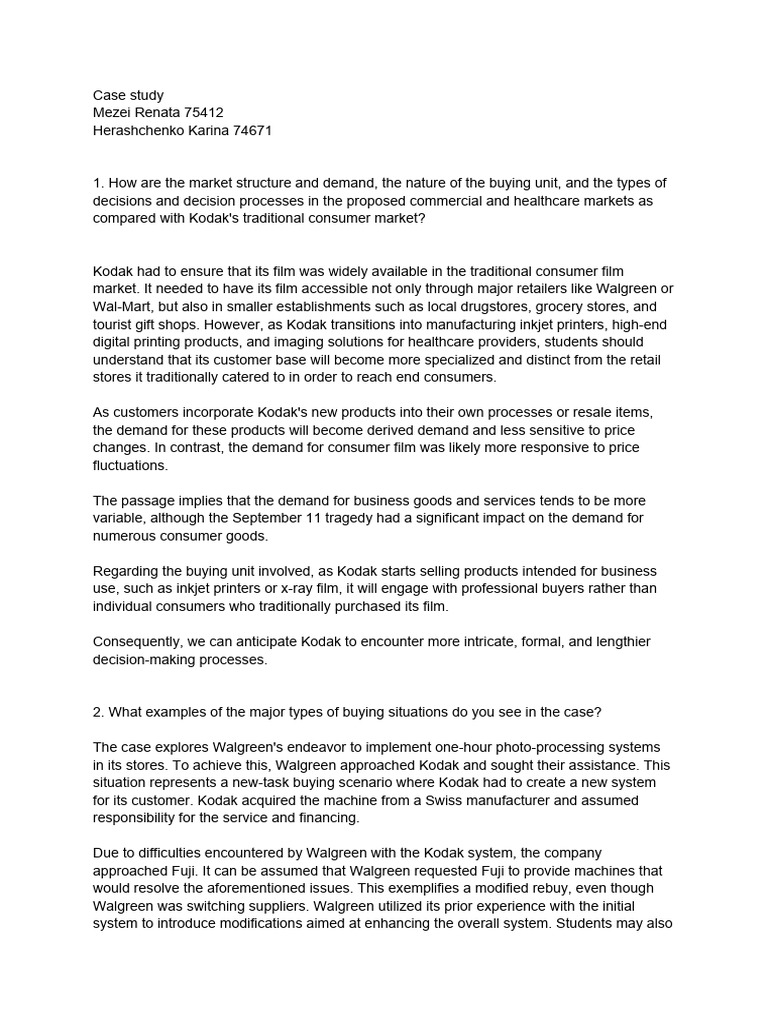 Case Study Pdf Sales Retail