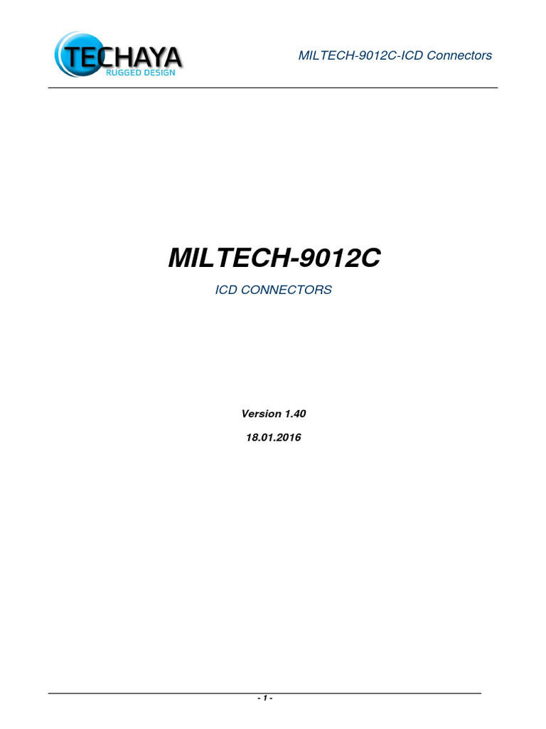 MILTECH-9012C ICD Connector Overview | PDF | Manufactured Goods ...