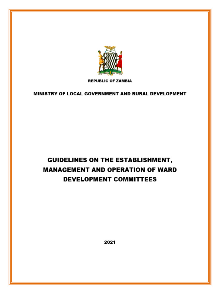 Guidelines On The Establishment of Ward Development Committees | PDF ...