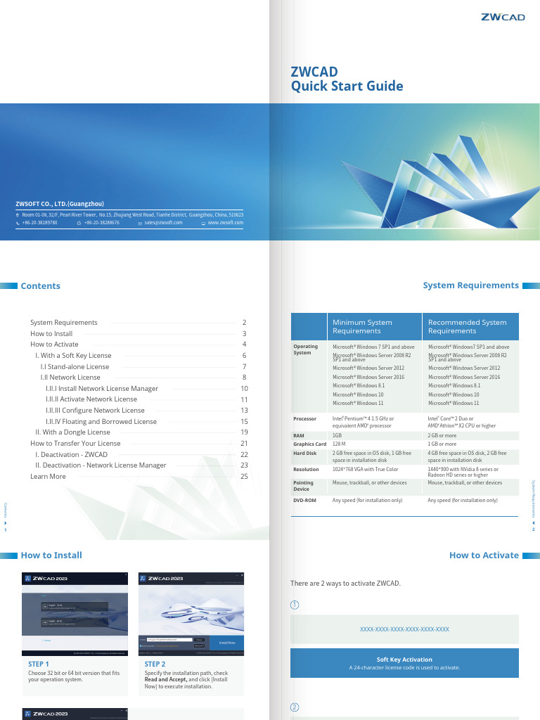 Installation Guide Zwcad 2023 | PDF | Client (Computing) | Microsoft Windows