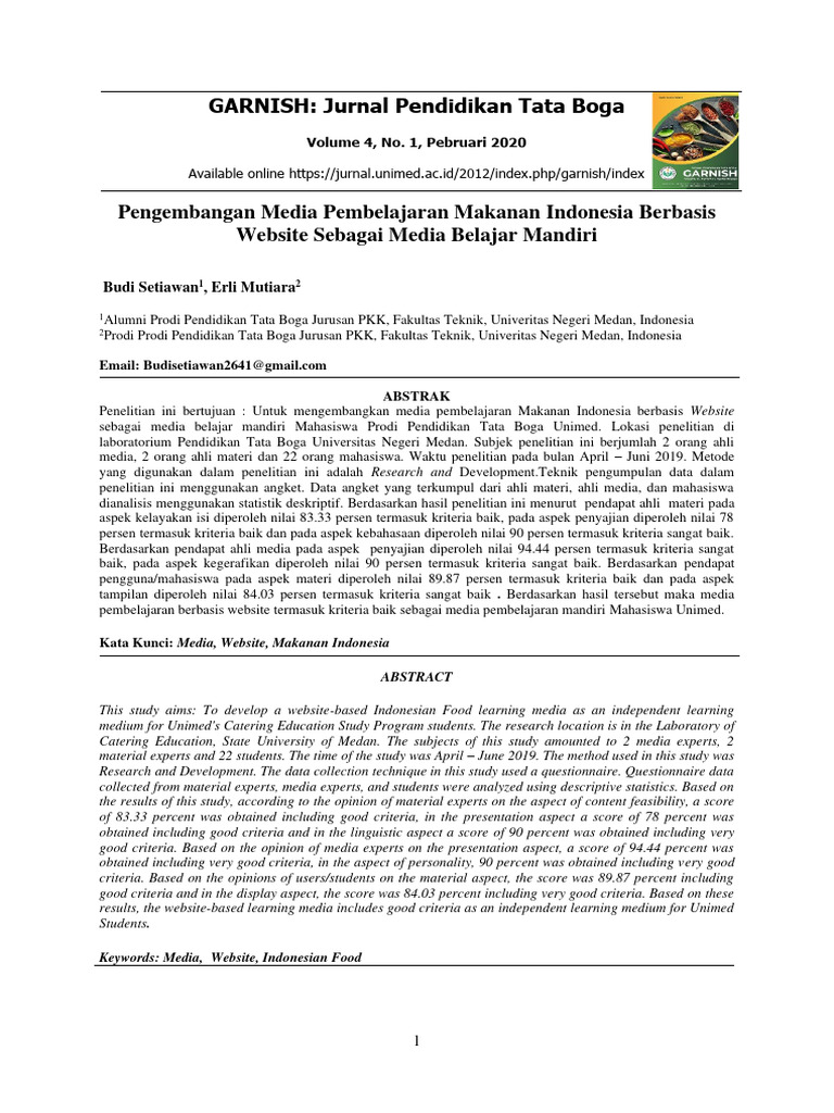 Jurnal Tata Boga | PDF