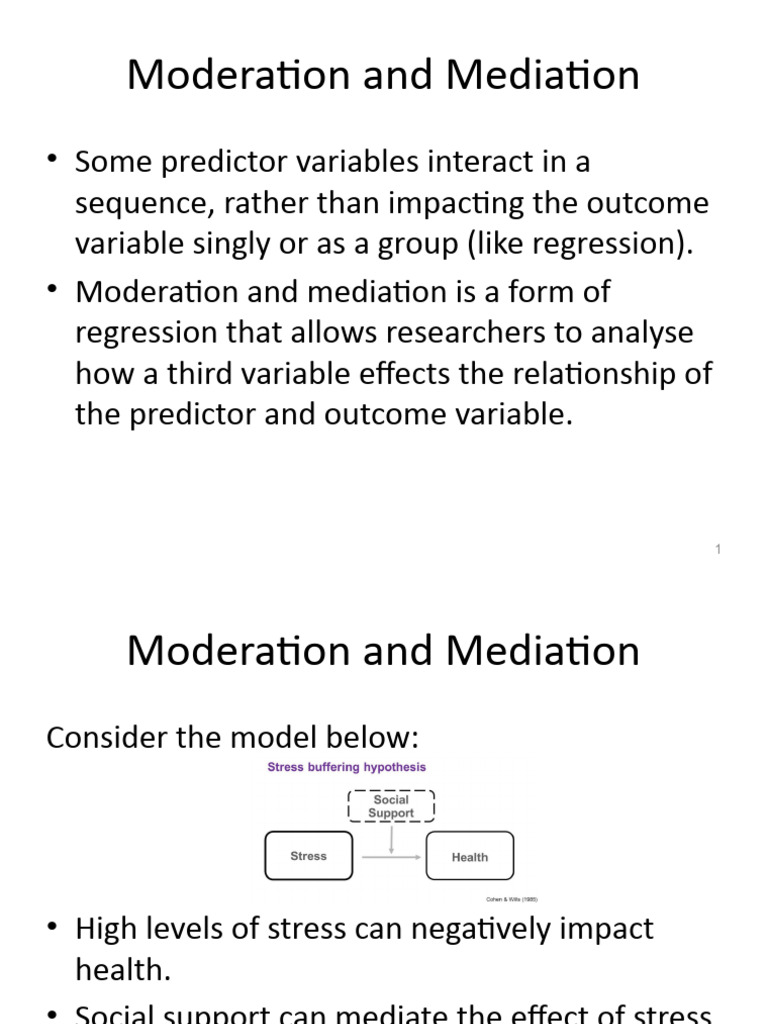 Chapter Seven Basic Mediation Model | PDF
