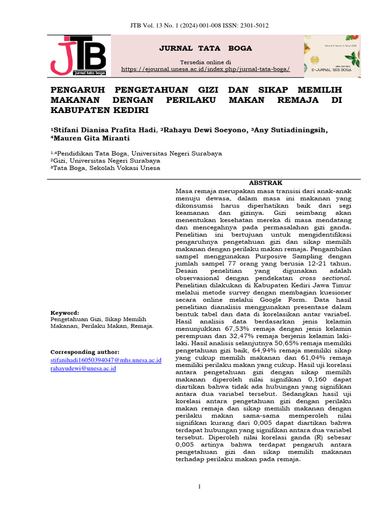 Jurnal Tata Boga | PDF