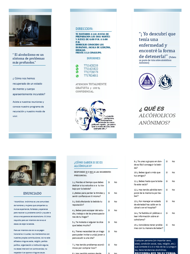 Folleto de Alcohólicos Anónimos | PDF