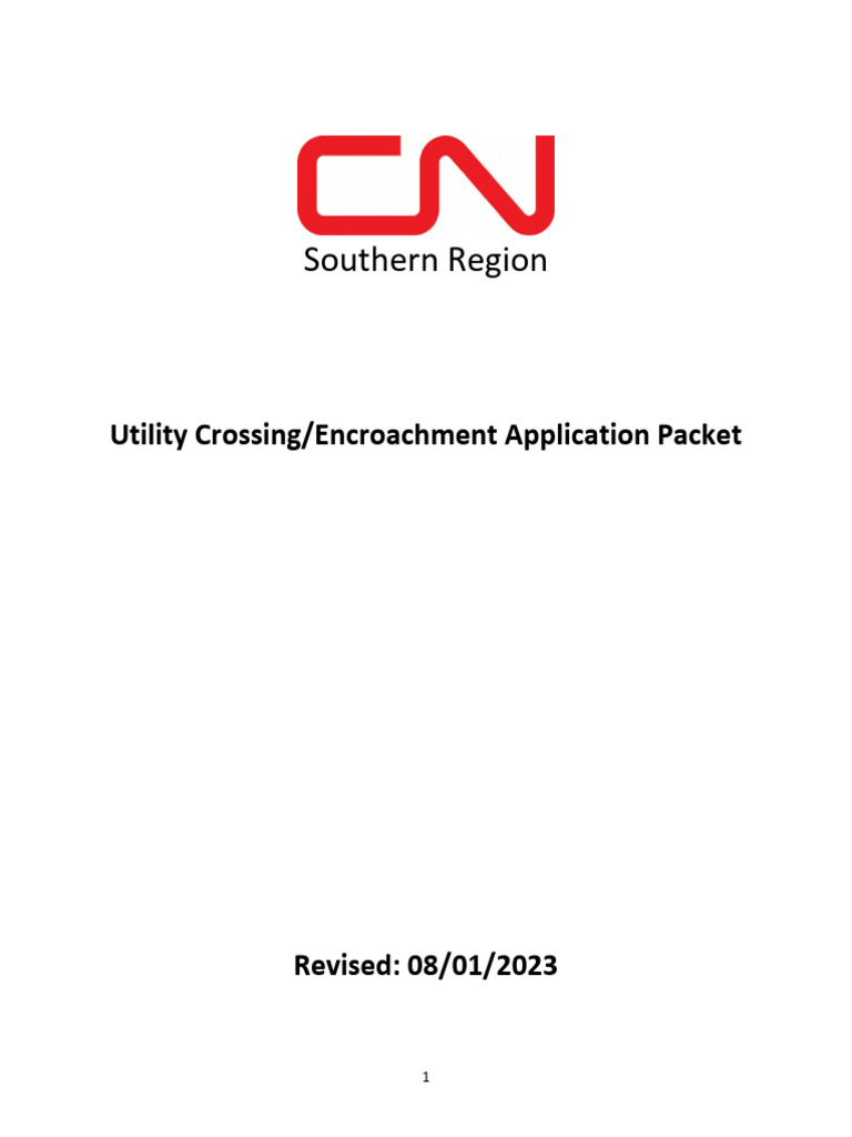 Utility Crossing Encroachment Application Packet | PDF | Borehole | Wire