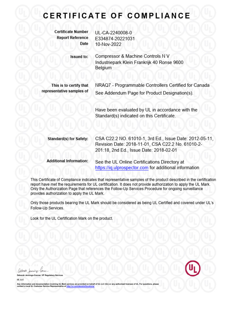 UL Certificate Airmaster FIT | PDF | Regulation