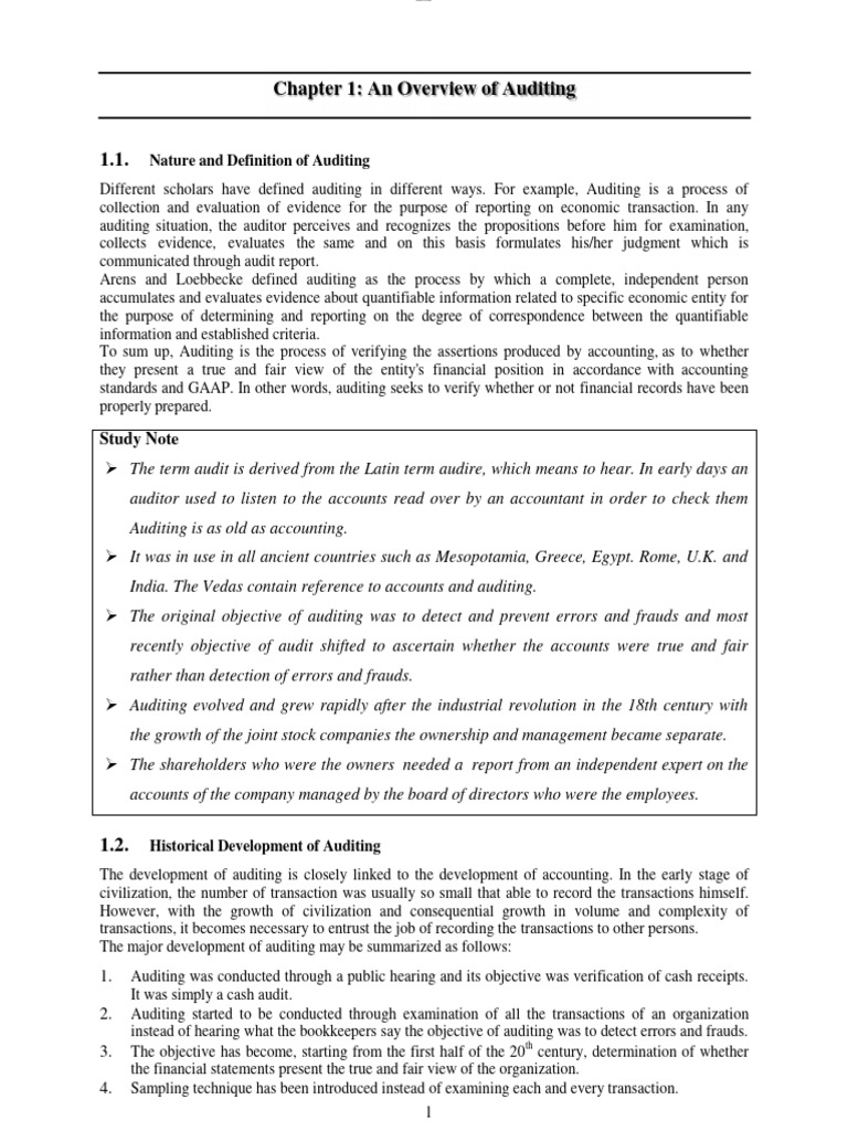 Auditing-Principles-And-Practices-I Handout Best | PDF | Audit | Accounting