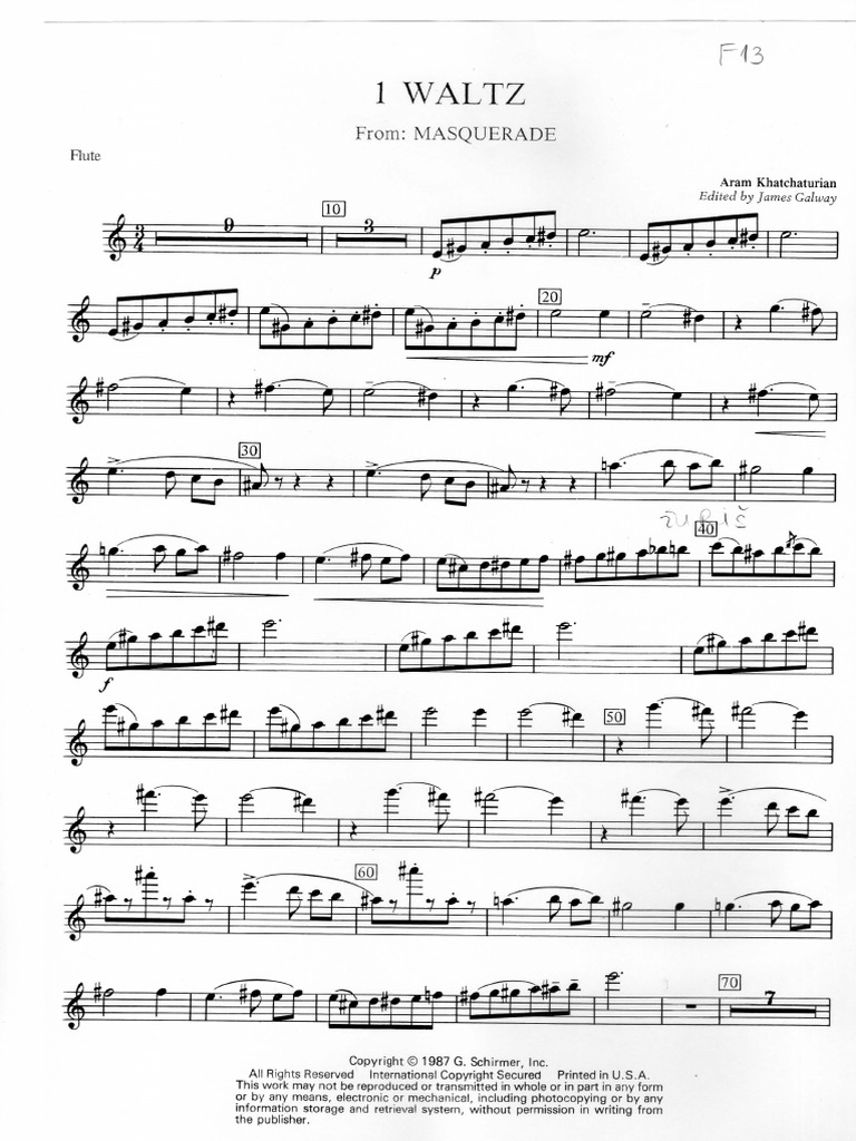 A. Khatchaturian - Masquerade Waltz | PDF