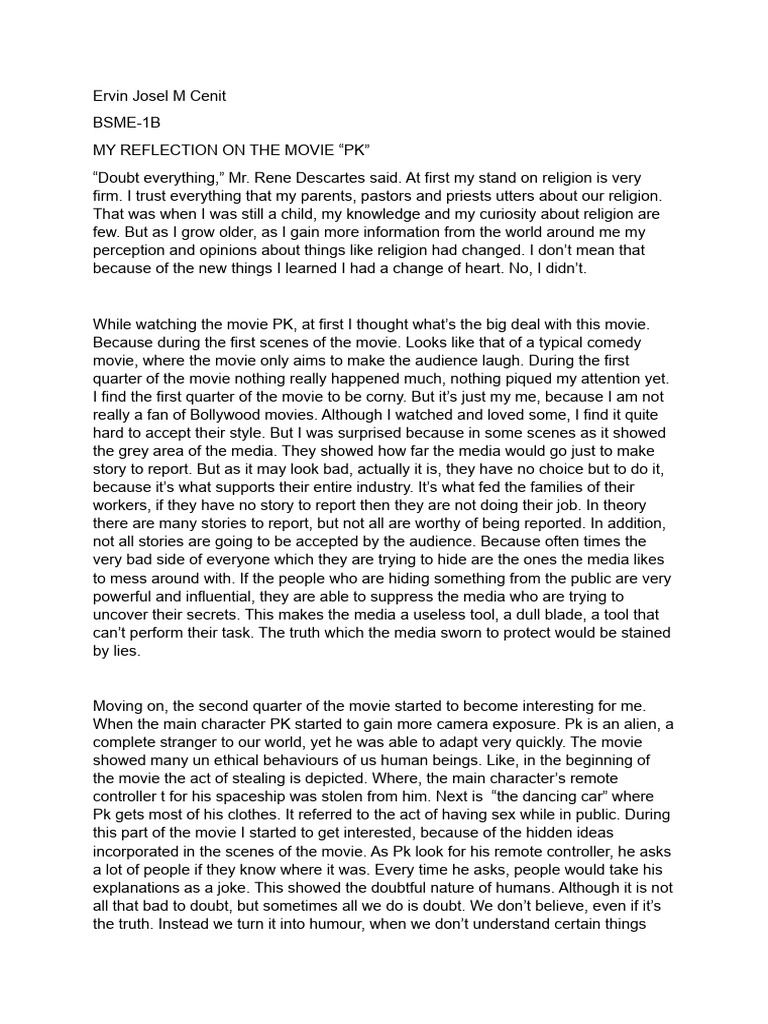 Uts Reflection | PDF | God | Knowledge