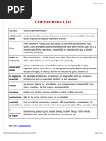 Connective Words List - GrammarBank | PDF