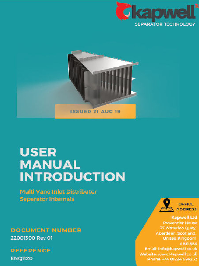 Multi Vane Inlet Distributor Manual | PDF