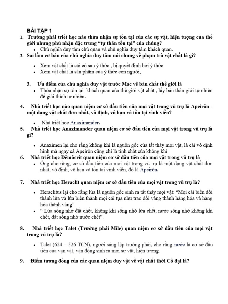 BT Triet Hoc 3 | PDF