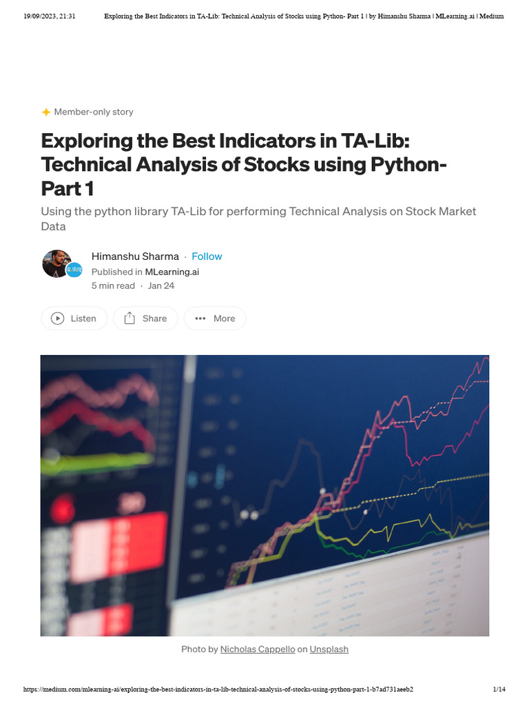 Exploring The Best Indicators in TA-Lib - Technical Analysis of Stocks Using Python - Part 1 ...