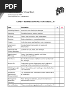 022 - HSSE - Full Body Harness Inspection Checklist | PDF