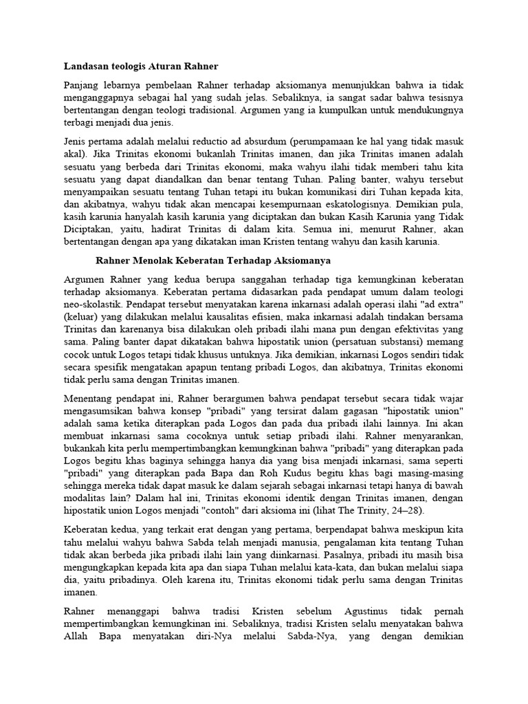 Trinitas | PDF | Filsafat | Sains & Matematika