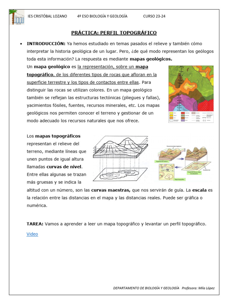 PRÁCTICA Perfil | PDF | Mapa | Geología