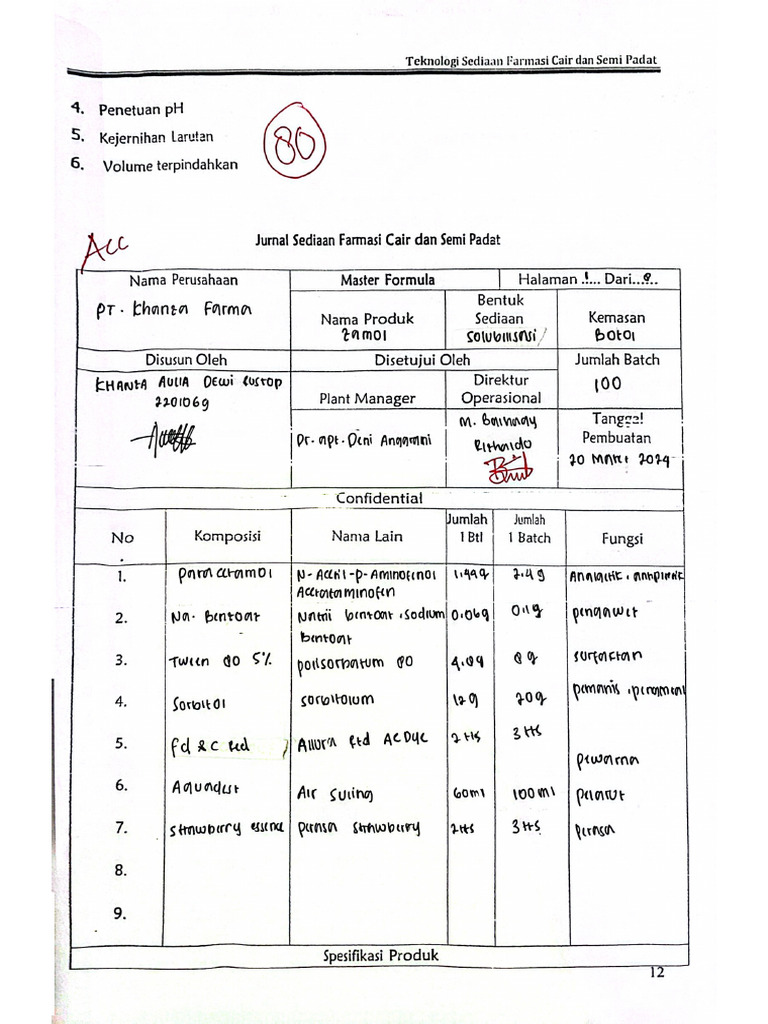 Paracetamol Syrup Solubilisasi | PDF