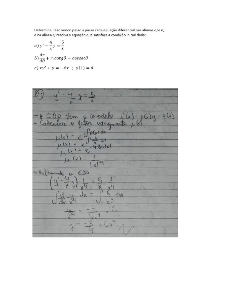 Resposta ACQA Calculo IV | PDF