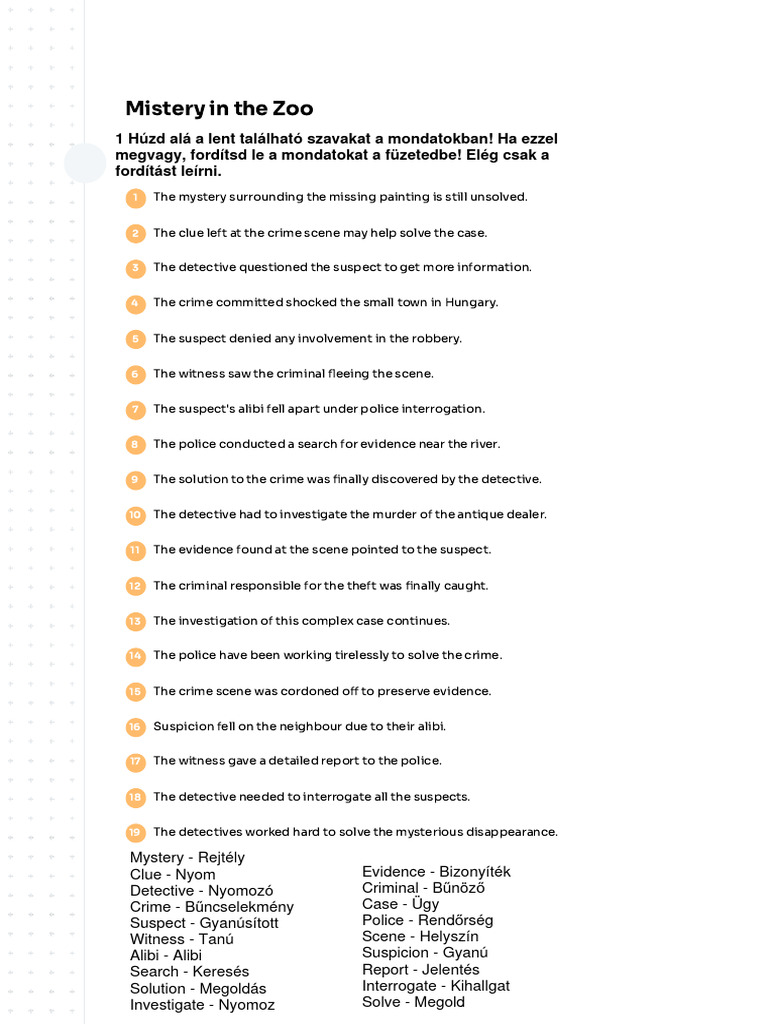 Twee - Mistery in the Zoo (2) | PDF | Detective | Law Enforcement
