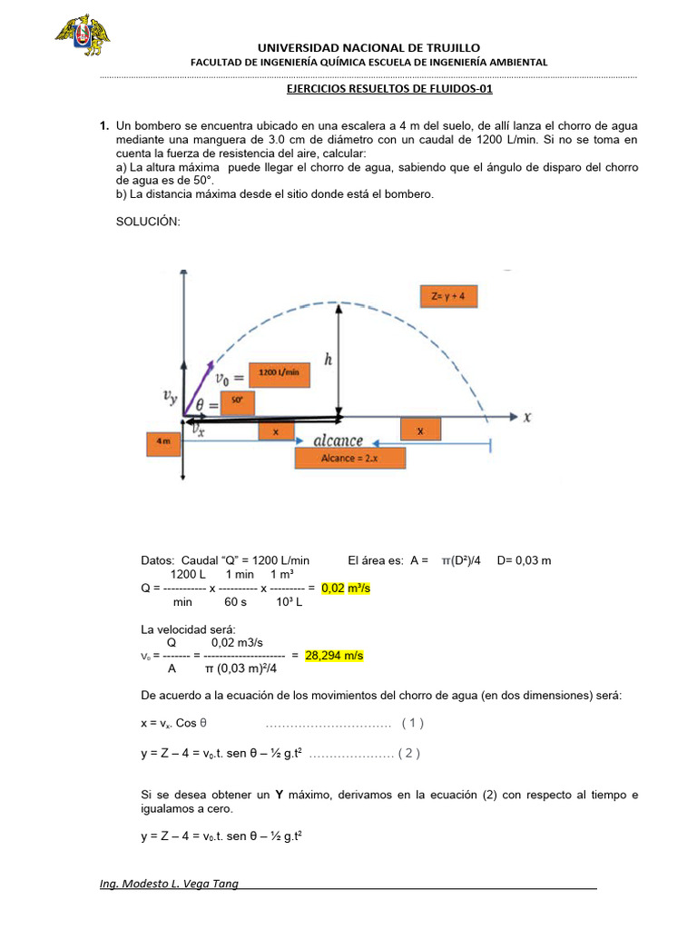 0 2 Ejerc-01-Transp - Fluidos-20 03 24 | PDF | Cantidad | Gases