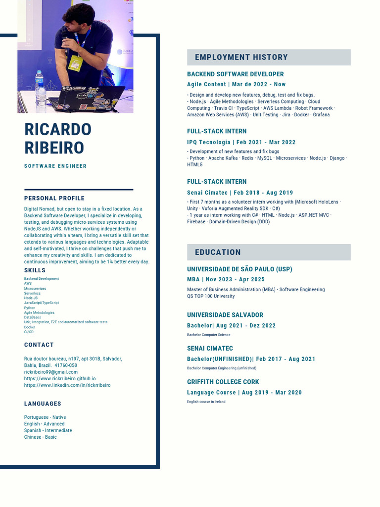 Software Engineer Profile | PDF | Computing | Software Engineering